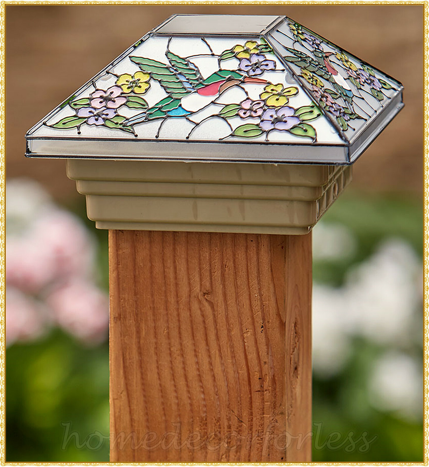 Solar Post Cap Light Porch Patio Deck Mailbox Outdoor Fence Decor ...