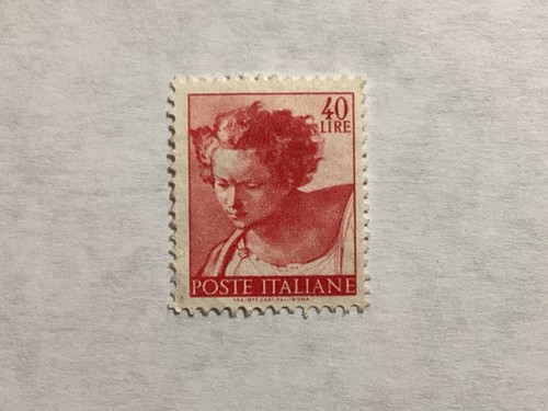 Francobollo Poste Italiane 40 Lire Filigrana Stelle Stamp ...