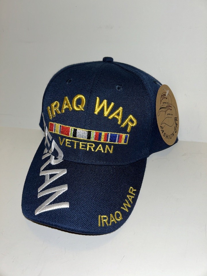 VETERAN HAT / IRAQ WAR VETERAN (BLUE HAT) ADJUSTABLE STRAP/ONE SIZE ...