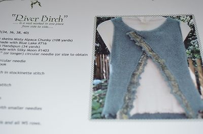 Tree Knitter Knitting Pattern River Birch Vest One Piece Side by Side ...