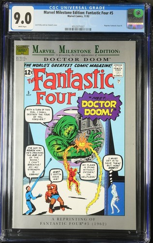 Marvel Milestone : Fantastic Four #5 (1992) CGC 9.0 Doctor Doom Jack ...