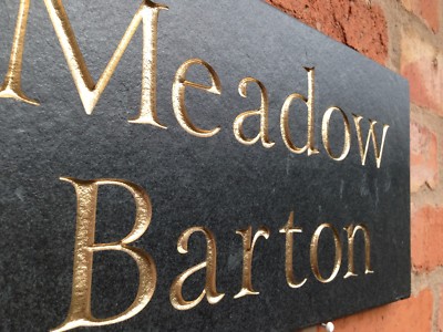 LARGE QUALITY natural Surface Slate House signs Approx 16" x 8" (400mm ...