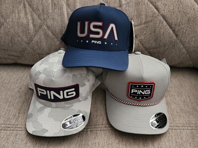 Ping Patriot Snapback Golf Hat/Cap - Choose from USA, Tour Camo, or ...