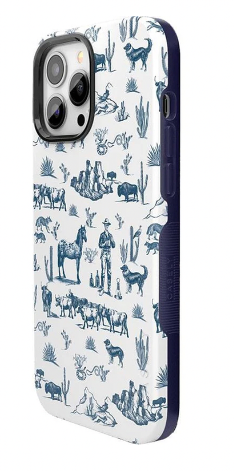 cowboy blue and white casely iphone 13 pro case | eBay