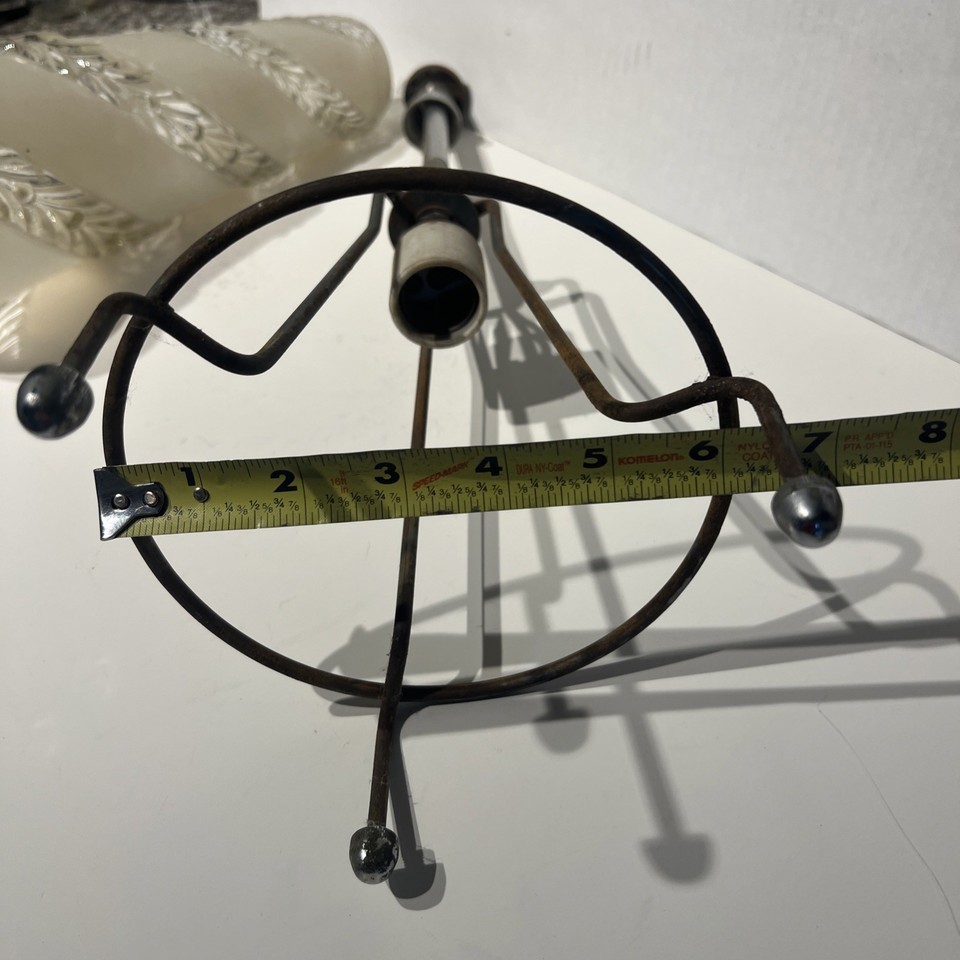 Vintage Spiral Atomic Lamp Parts Glass Spiral And Metal Frame Needs ...