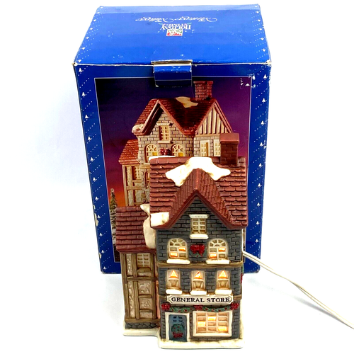 Holiday Time Christmas Vintage Village General Store Hand Painted ...