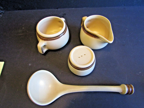 4-PCS.SALT-CREAM-SUGAR-LADLE -"CARTIER"-DESIGNED BY JEAN CARTIER FOR ...