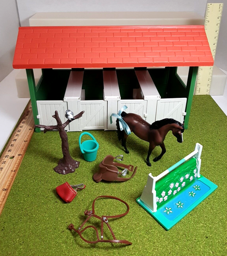 Horse Stable Set POPAK New-Ray Building, Horse & Accessories LOT | eBay