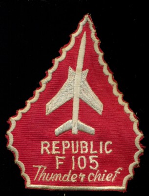 USAF Republic F-105 Thunderchief White & Red Patch N-15 | eBay