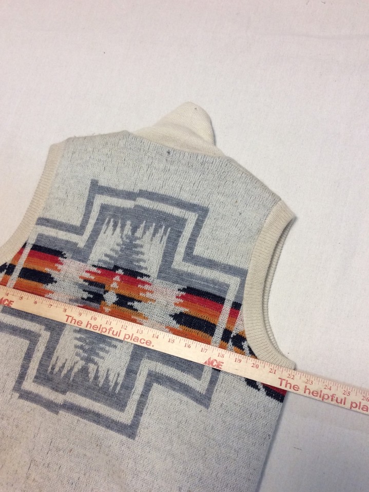 1970s PENDLETON Chief Joseph Rare Vest L Pendleton Sherpa Deep Pile ...