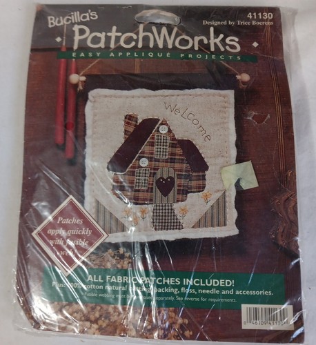 Bucilla's PatchWorks Kit #41133 WELCOME 8"x8" Easy Applique Project Quilting 46109411309| eBay