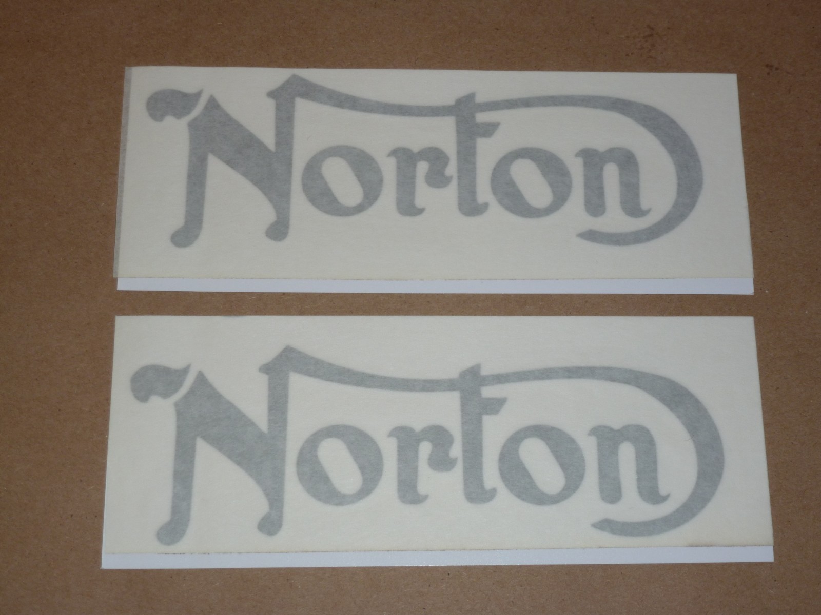 Norton Tank Decal SET PAIR 750 850 Commando SILVER 06-3179 06-4882 gas ...
