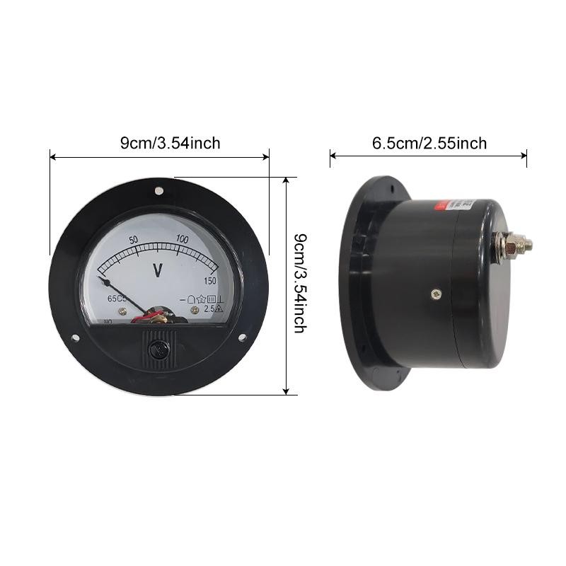 AC 0 to 150V Round Analog Volt Meter Gauge Panel Display Voltmeter | eBay