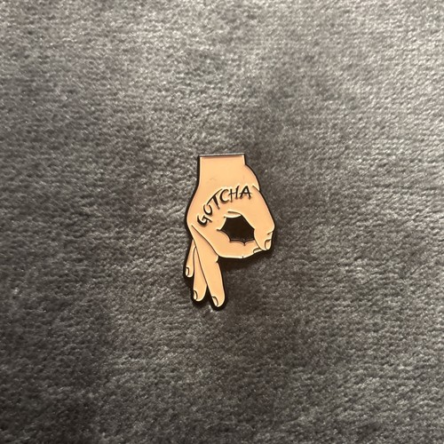 Gotcha Retro Fun 80’s 90’s Game Enamel Metal Pin Ok Hand Gesture Game ...