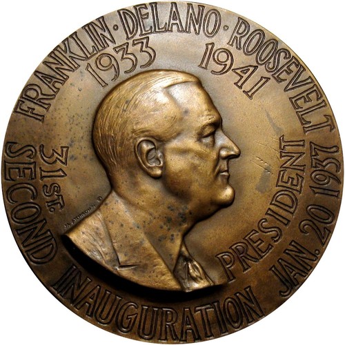 1937 Franklin Delano Roosevelt 76mm Official Inaugural Medal | eBay