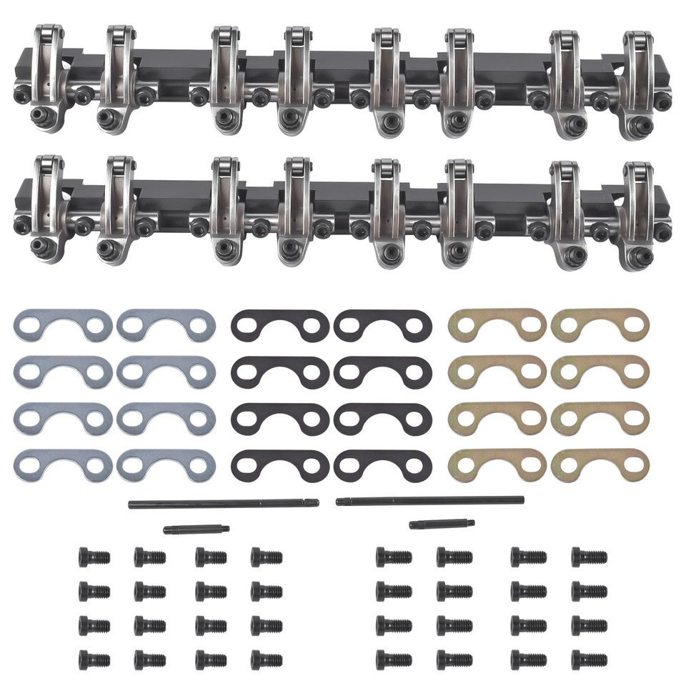 New Stainless Steel 1.6 Ratio Shaft Mount Roller Rocker Arms for Chevy ...