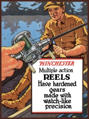 Winchester Fishing Reels NEW Metal Sign: 12x16" Ships Free | eBay