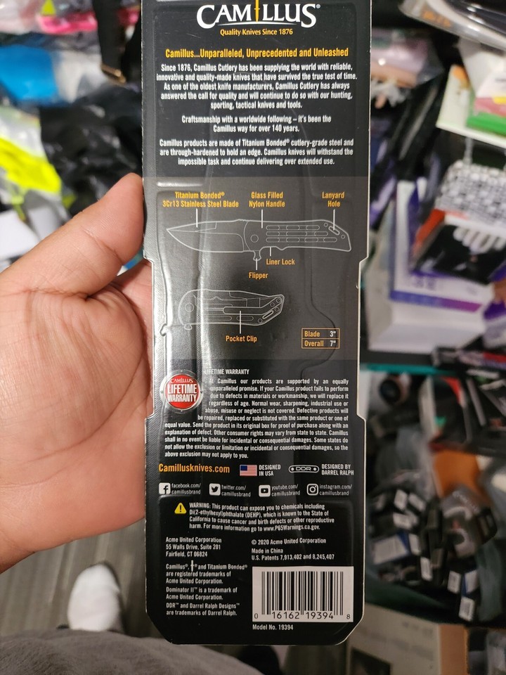 Camillus Titanium Dominator II EDC Tactical Folding Knife - NEW & VERY ...