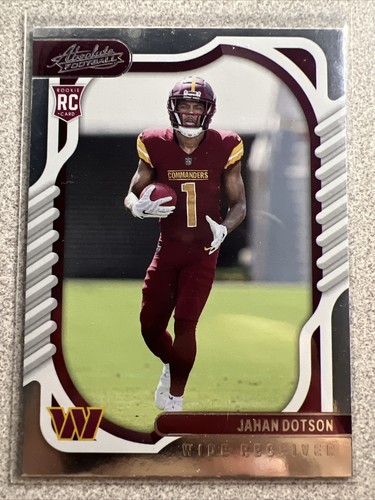 2022 Panini Absolute Rookie Card Jahan Dotson RC #110 Washington ...