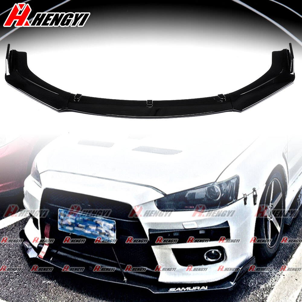 Front Lip Splitter Gloss Black For 2008-15 Mitsubishi Lancer Ralliart ...