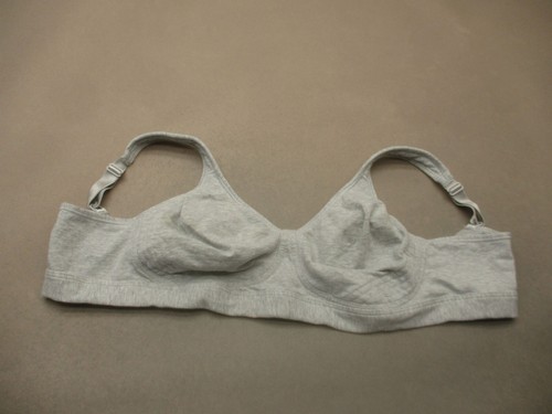 38C Playtex Womens Gray Cotton Blend Unlined Wireless Back Closure Demi ...