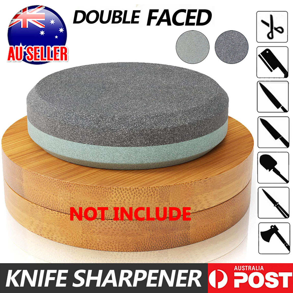 120&180#Household Knife Whetstone Round Axe Sharpening Stone Hand Dual ...