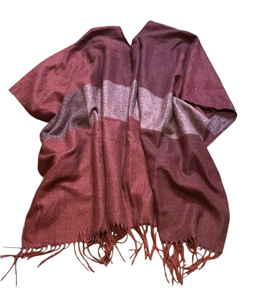 NWOT Woolrich Women One Size Plaid Fringed Shawl Cape Poncho ...