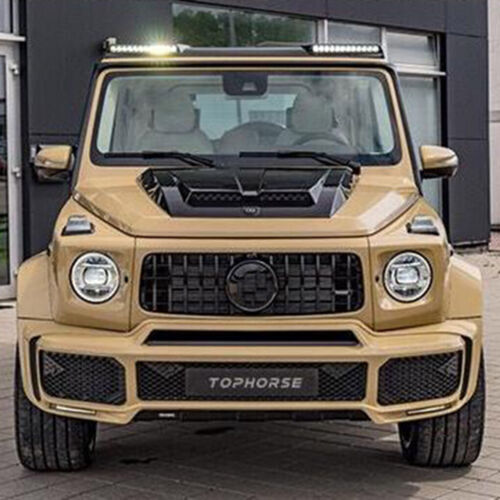 Carbon Fiber Roof Top Spoiler Bar W LED Light DRL For Benz W463A G500 ...