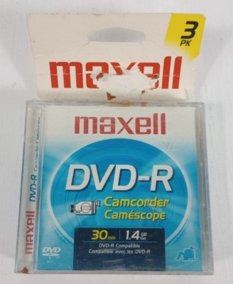 Maxell DVD-R 5 Pack New Sealed 3 Pack (Damaged Package) | eBay