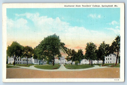 Springfield Missouri MO Postcard Southwest State Teacher's College 1939 ...
