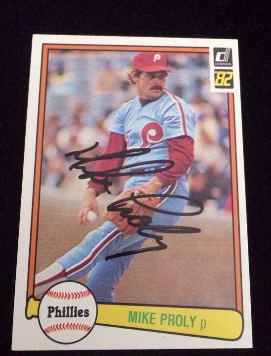 MIKE PROLY 1982 DONRUSS Autographed Signed AUTO Baseball Card 345 ...