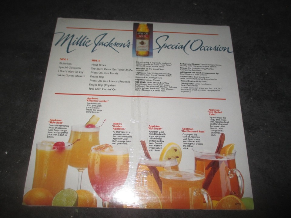 MILLIE JACKSON - APPLETON RUM PRESENTS SPECIAL OCCASION NEW SEALED LP ...