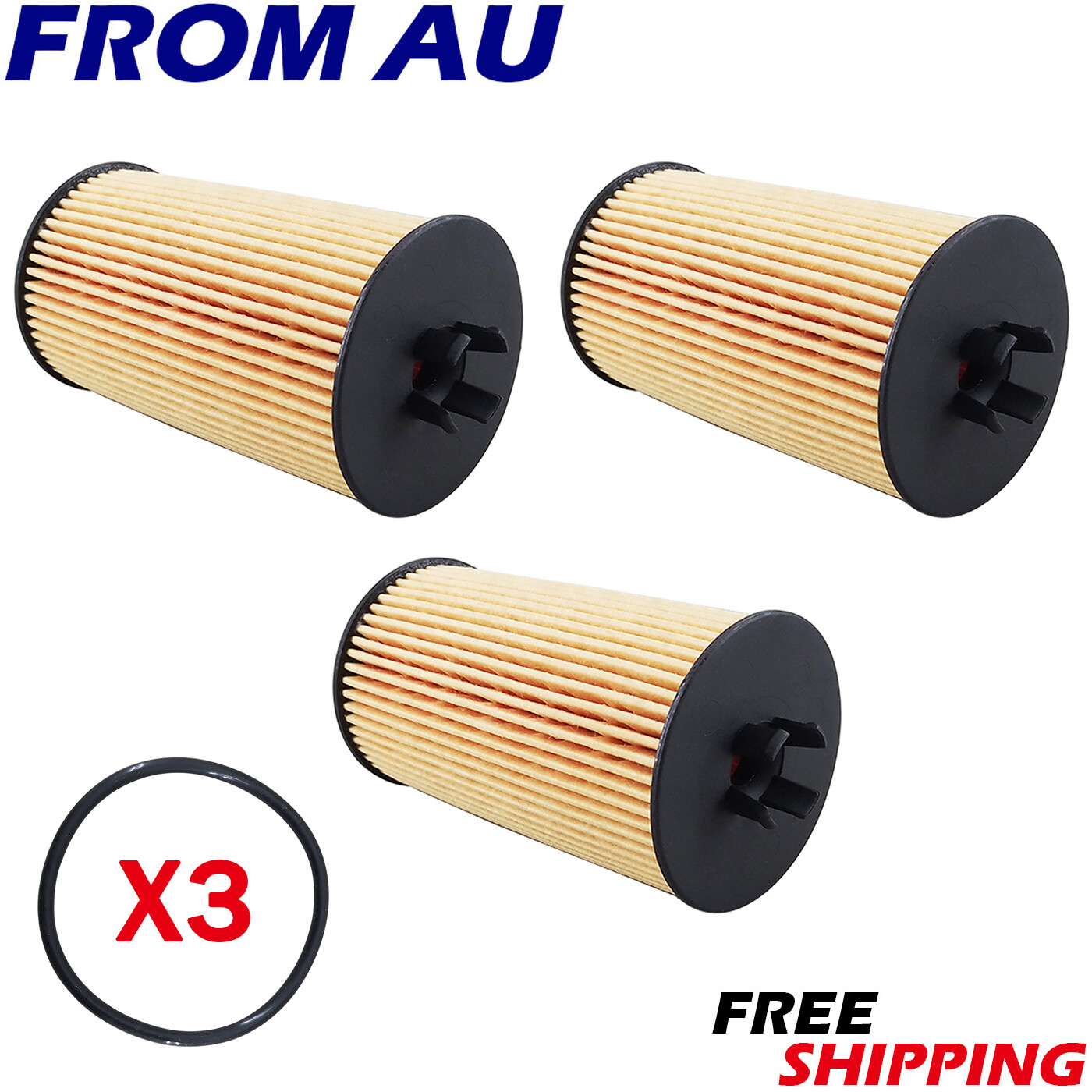 3X Car Engine Oil Filters With O-ring For Holden Trax Astra Cruze ...