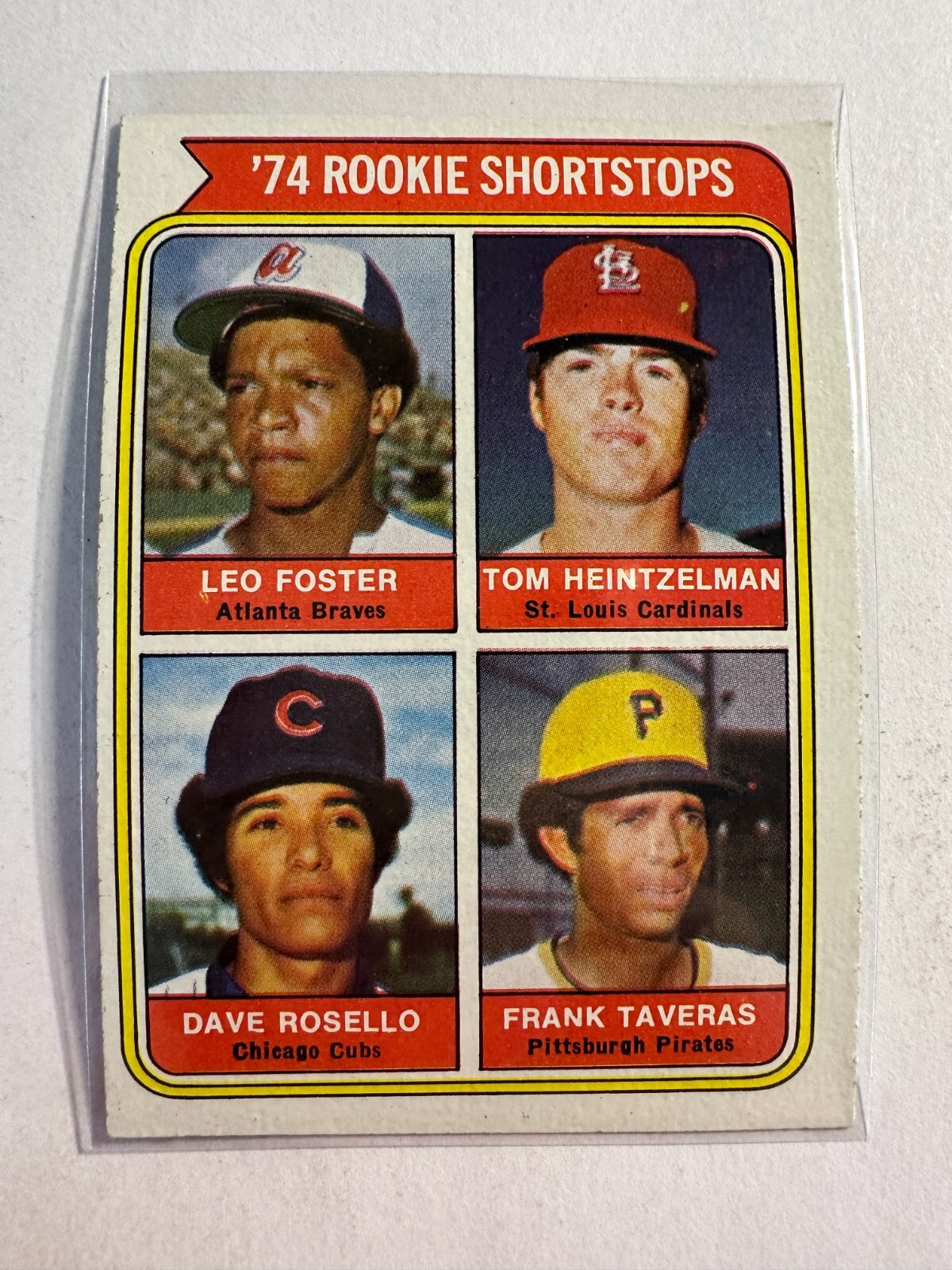 K77,670 - 1974 Topps #607 Rookie Shortstops/Leo Foster RC/Tom ...