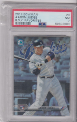 Aaron Judge 2017 Bowman Rookie Card ROY Favorites #9 PSA 7, MVP-HR King ...