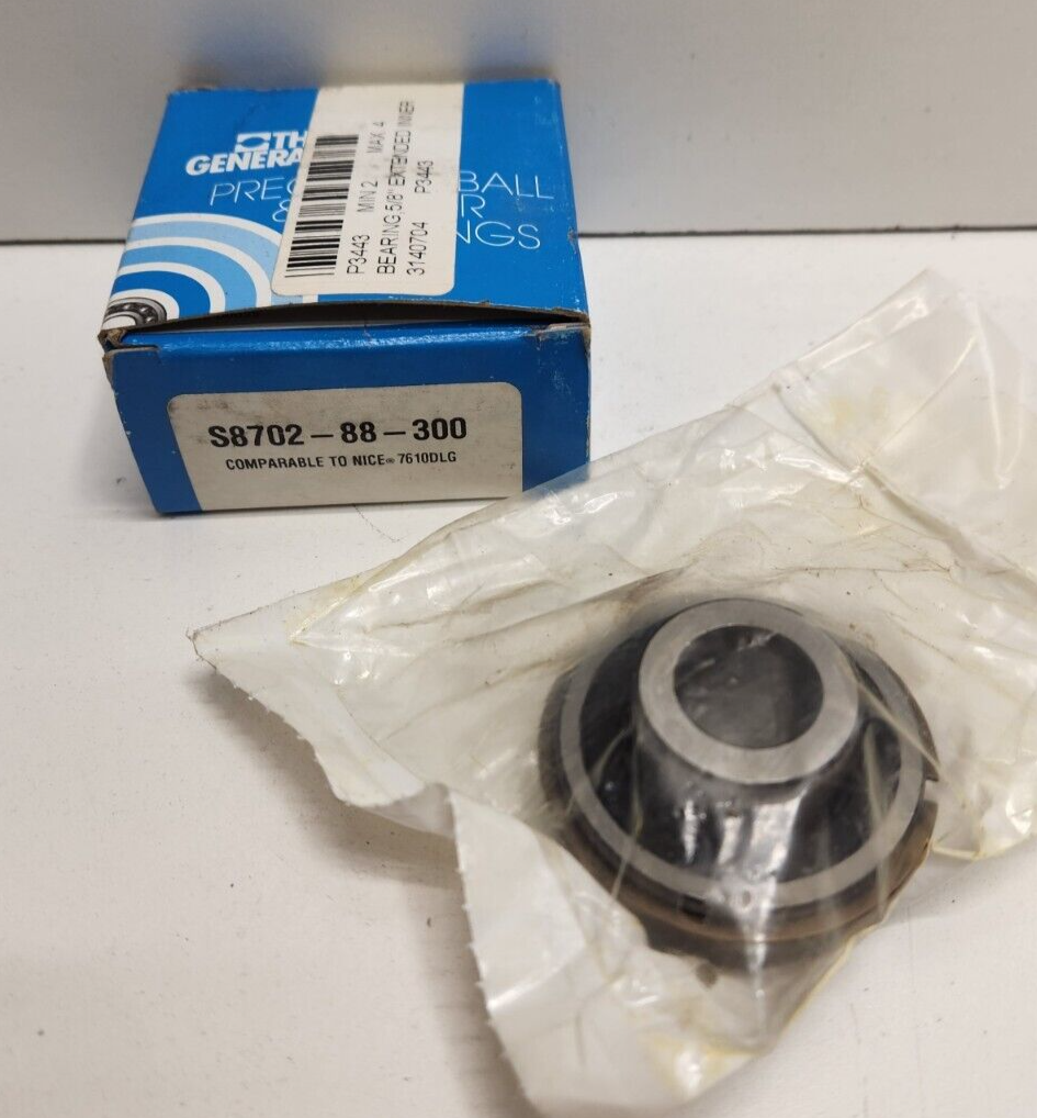 NEW OLD STOCK! GENERAL BEARING 5/8" ID X 1-3/8" OD BEARING INSERT S8702 ...
