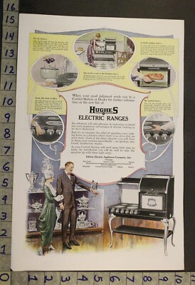 1919 HUGHES ELECTRIC RANGE STOVE OVEN COOK KITCHEN HOUSEHOLD HOME DECOR ...