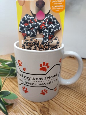 I Saved My Best Friend My Best Friend Saved Me Coffee Cup Bonus Doggie ...