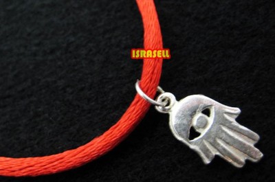 AUTHENTIC KABBALAH RED STRING BRACELET WITH 925 STERLING SILVER HAMSA ...