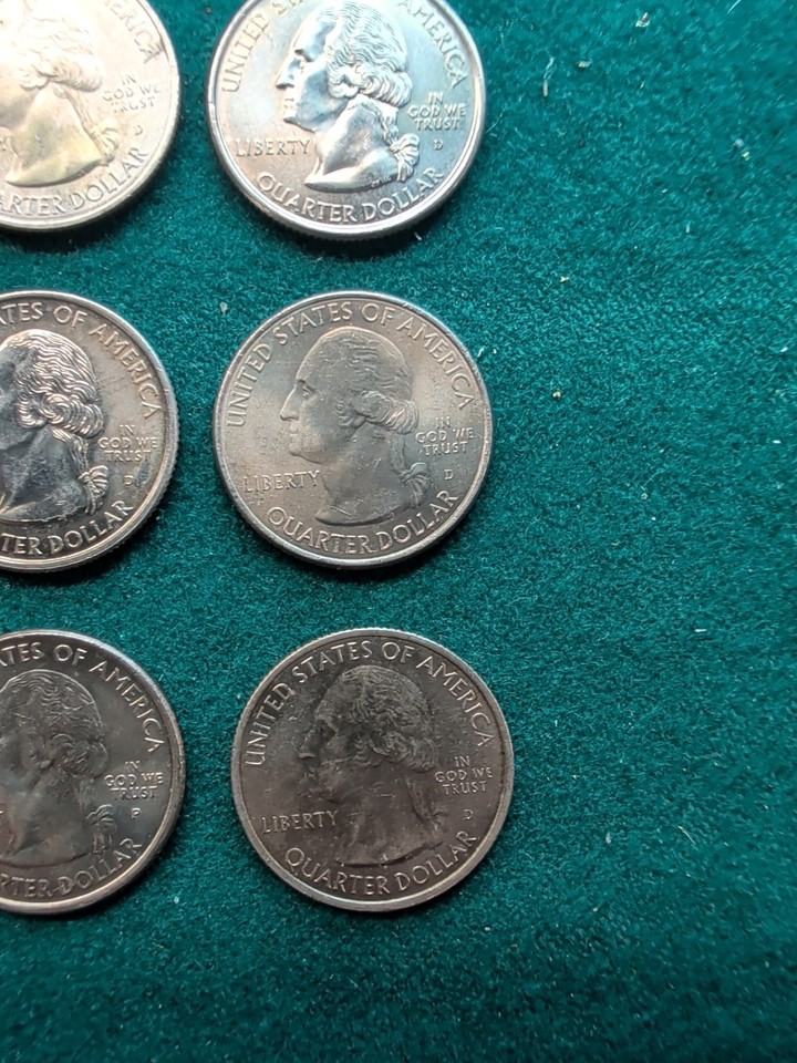 Lot (15) Error Clad Washington Quarters. Missing/Partial/Imp Annealed ...