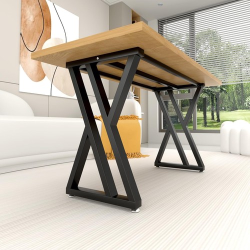 Metal Table Legs 28 inch High, Dining Table Legs with Crossbeams, Heavy ...