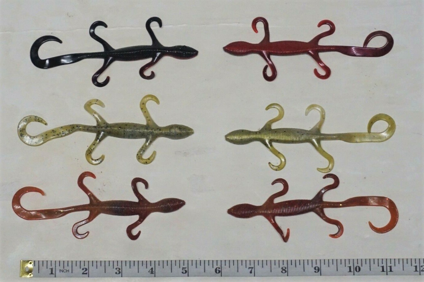 50 - Wave Fishing 6" Tiki-Moko Lizards - Copper Candy or Red Shad | eBay