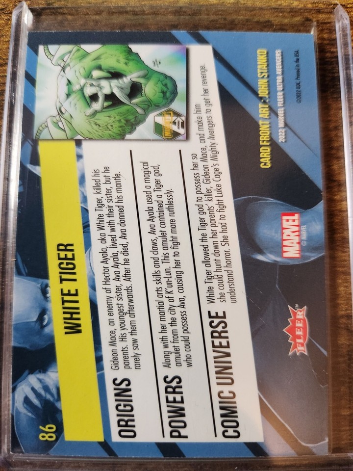 2022 Marvel Fleer Ultra Avengers White Tiger #86 | eBay