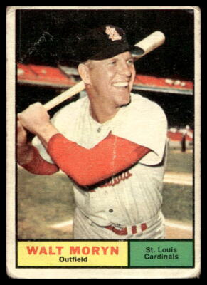 1961 Topps #91 Walt Moryn St. Louis Cardinals Low Grade Crease | eBay