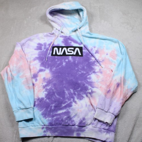 Hyper Space NASA Hoodie Sweatshirt Pastel Tie Dye Spaceship Planets ...