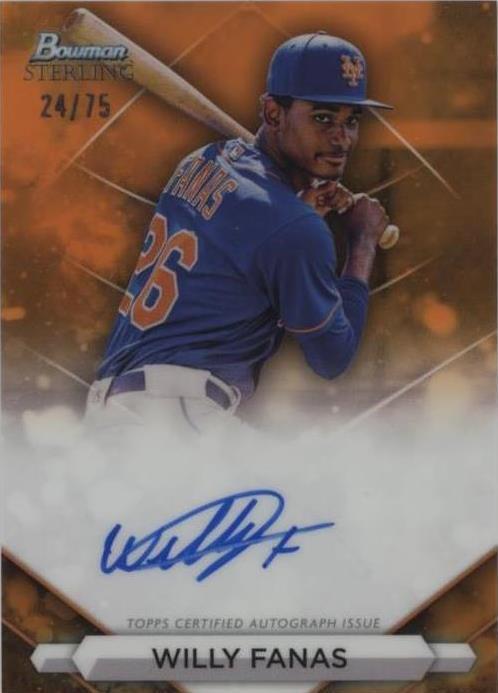 2023 Bowman Sterling - Prospect Autographs Willy Fanas #PA-WF Orange ...