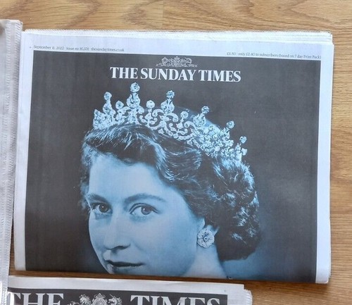 The Times Newspaper Death Of Queen Elizabeth II September Full ...