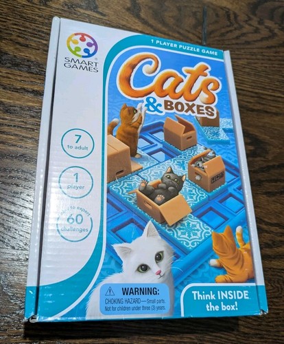 Smart Games Cats & Boxes Travel Puzzle Game 60 Challenges Complete ...