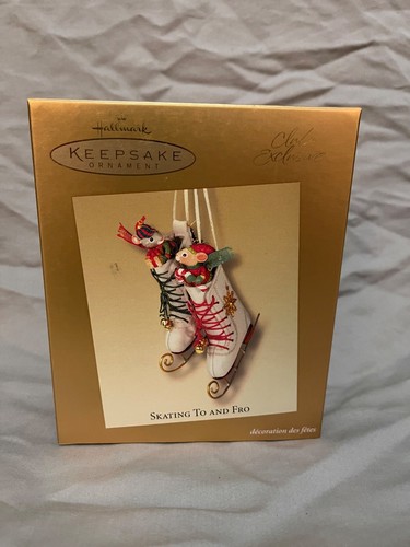 2003 Hallmark Skating To And Fro Mice Ornament Fabric & Metal Club ...