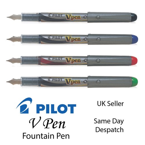 Pilot V-Pen Disposable Erasable Fountain Pen - 4Great Colours Available ...
